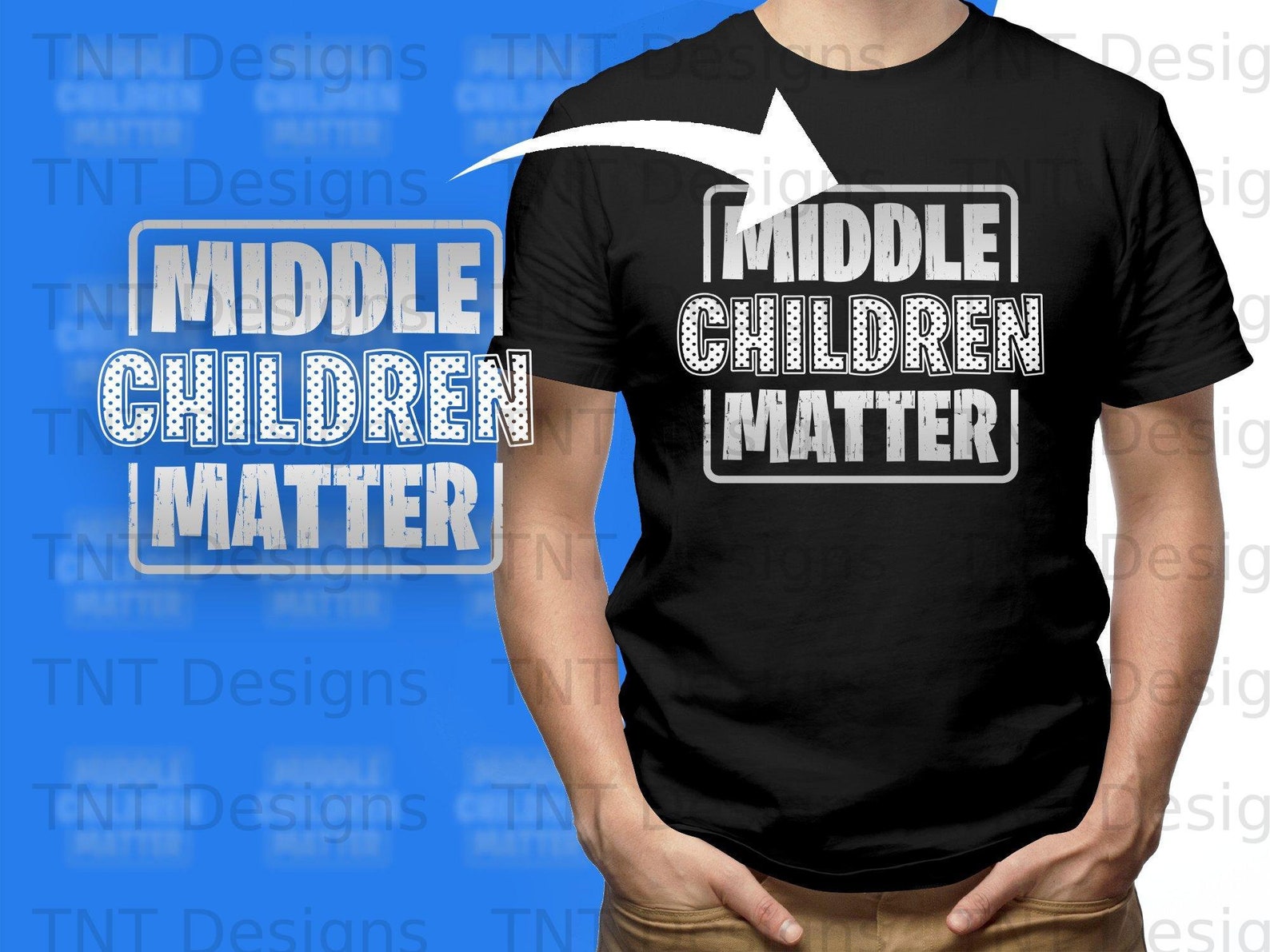 Middle Children Matter Digital Png File Instant Download, Funny Sibling ...