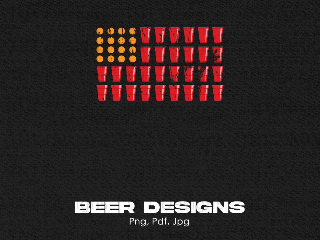 Beer Drinking Cups American Flag Digital Png File Instant Download ...