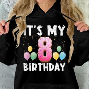 It's My 8th Birthday Digital Png File, Instant Download, 8th Birthday T ...