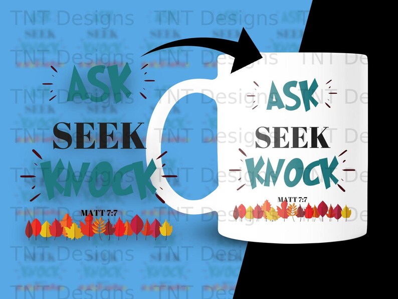 Ask Seek Knock Matthew 7:7 Digital File Instant Download, Bible Verse ...