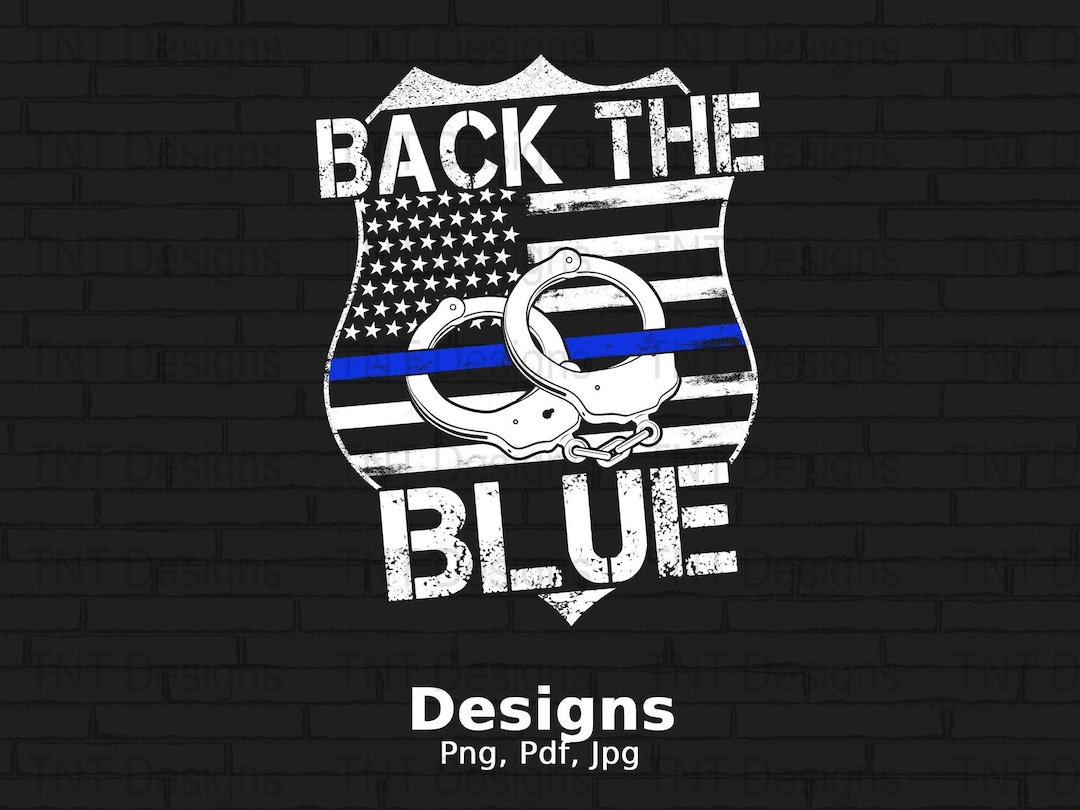 Back the Blue USA Flag Badge Digital Png File, Instant Download, Blue ...