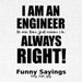 I'm an Engineer Just Assume I'm Always Right Digital Png File, Instant ...