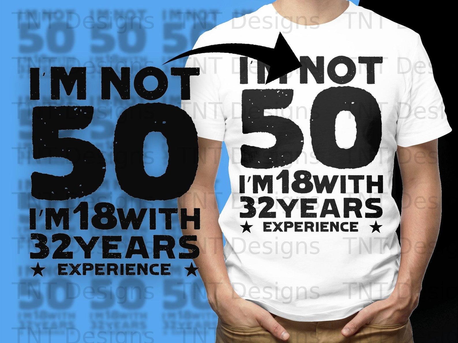 I'm Not 50 I'm 18 With 32 Year of Experience Digital Png File, Instant ...