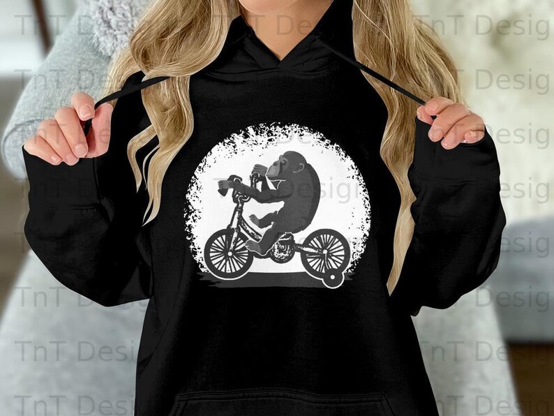 Monkey Riding Bicycle Digital Png File Instant Download - Etsy