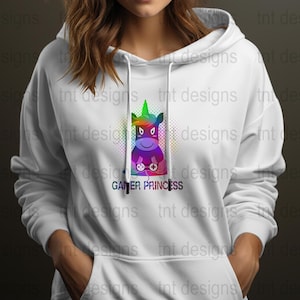Gamer Princess Digital Png File, Instant Download, Gaming Unicorn T ...