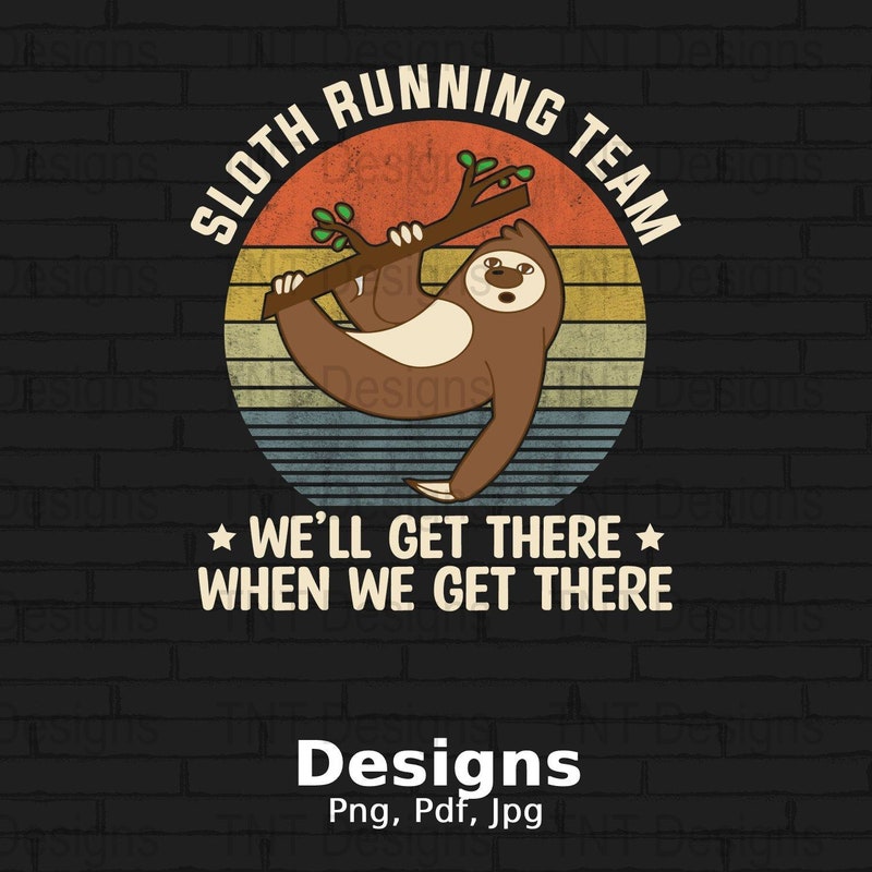 Sloth Running Team - Etsy