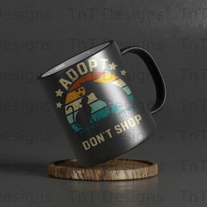 Adopt Not Shop Vintage Rescue Dog Digital Png File Instant Download ...