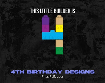 Fourth Birthday Png - Etsy
