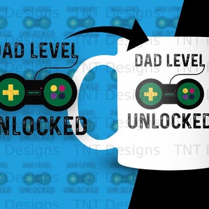Dad Level Unlocked Digital Png File, Insstant Download, Gaming T-shirt ...