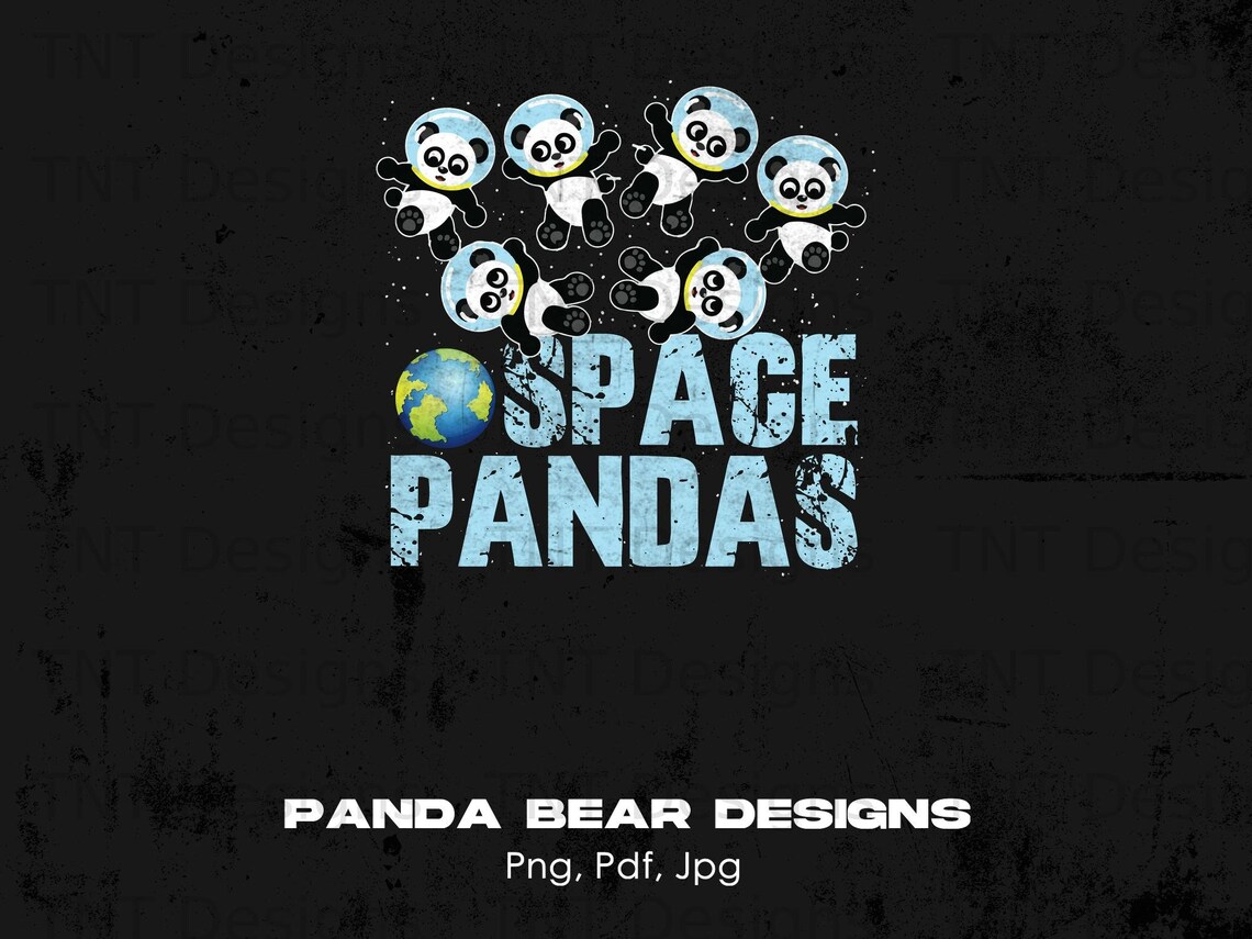 Space Pandas Digital Png File Instant Download Funny Panda - Etsy