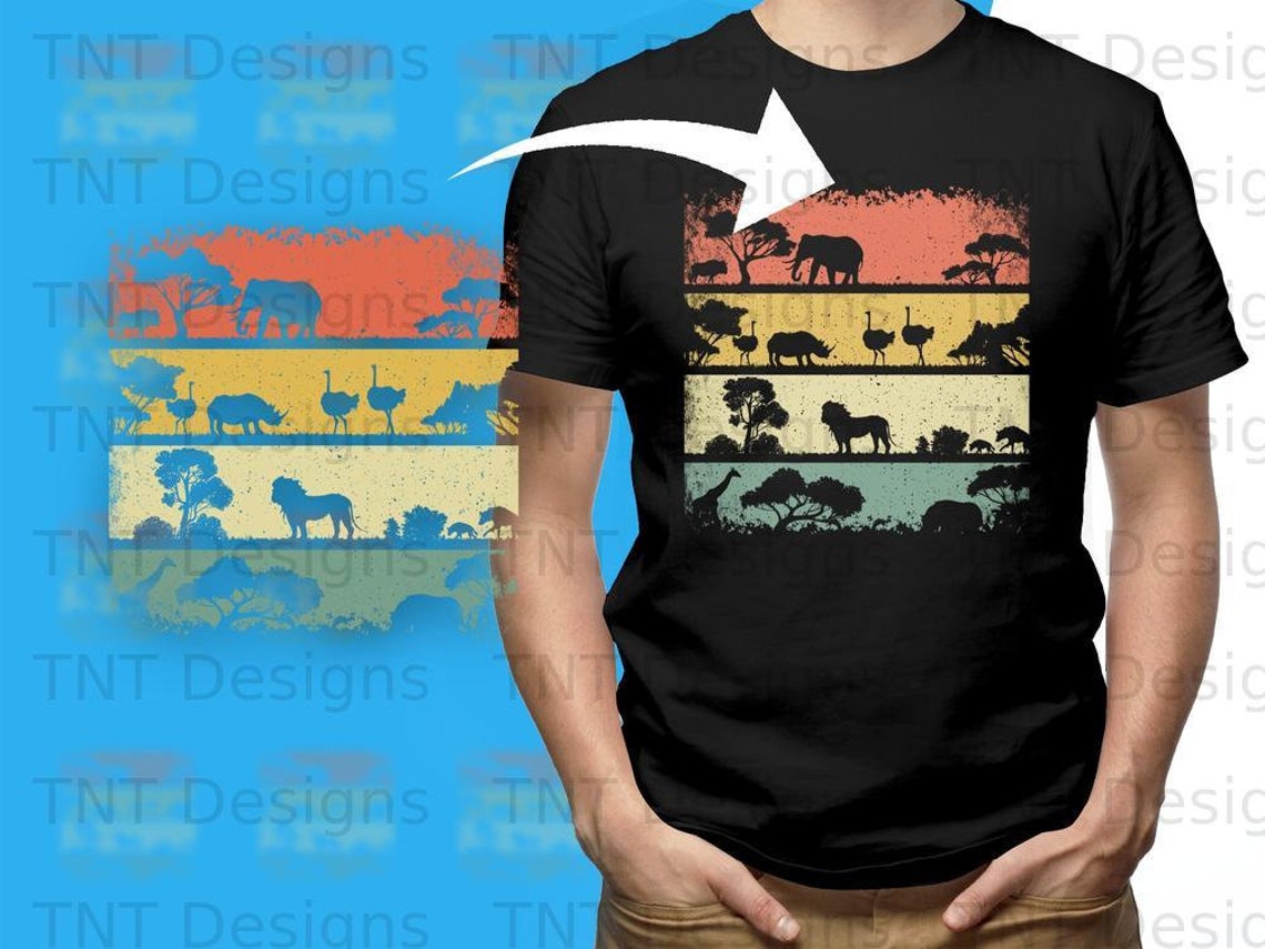 African Animals Digital Png File, Instant Download, Vintage Zoo Animals ...