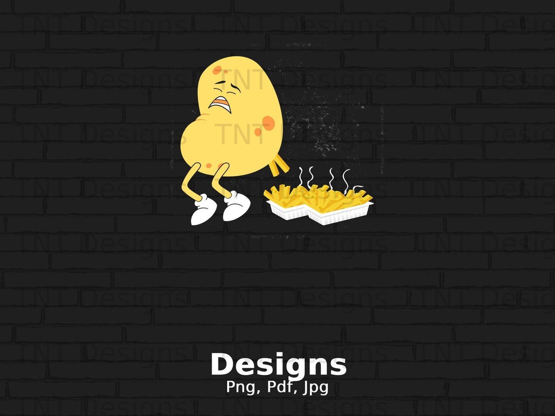 Potato Pooping Fries Png Digital File Instant Download, Funny French ...
