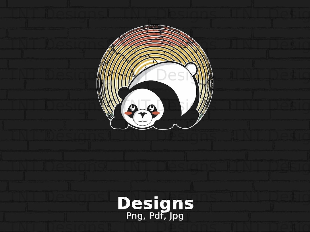 Vintage Panda Bear Digital Png File, Instant Download, Panda T-shirt ...