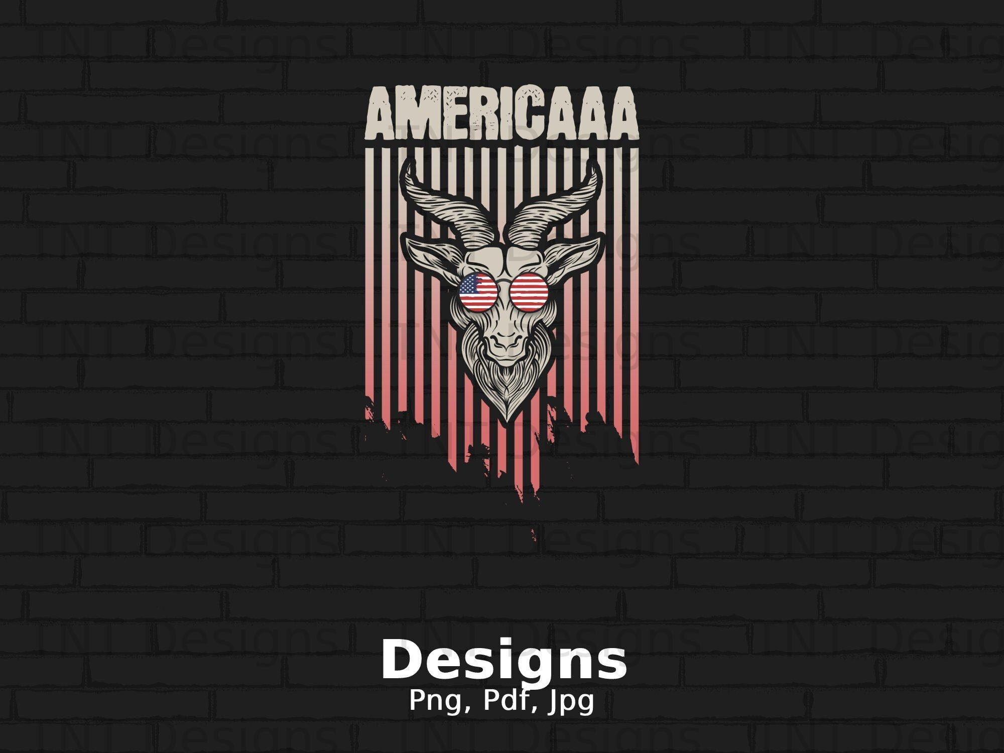 Goat USA Sunglasses Americaaa Digital Png File Download - Etsy