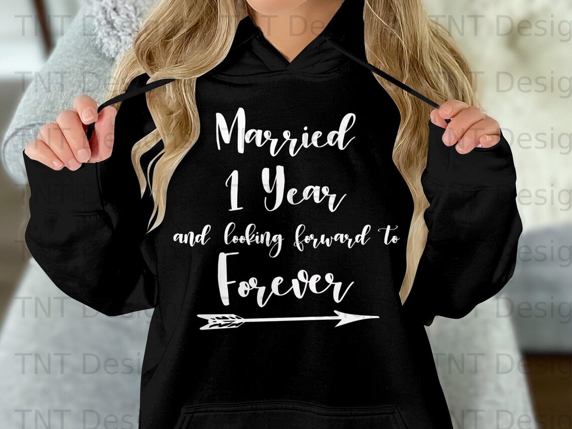 Married 1 Year Looking Forward to Forever Digital Png File, Instant ...