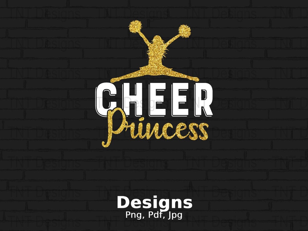 Cheer Princess Digital Png File, Instant Download, Cheer T-shirt Design ...