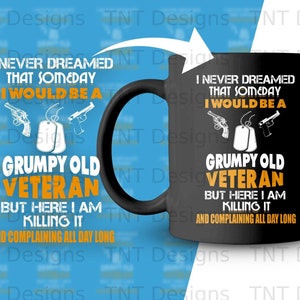 Grumpy Old Veteran Digital Png File Instant Download, Funny Veteran Png ...
