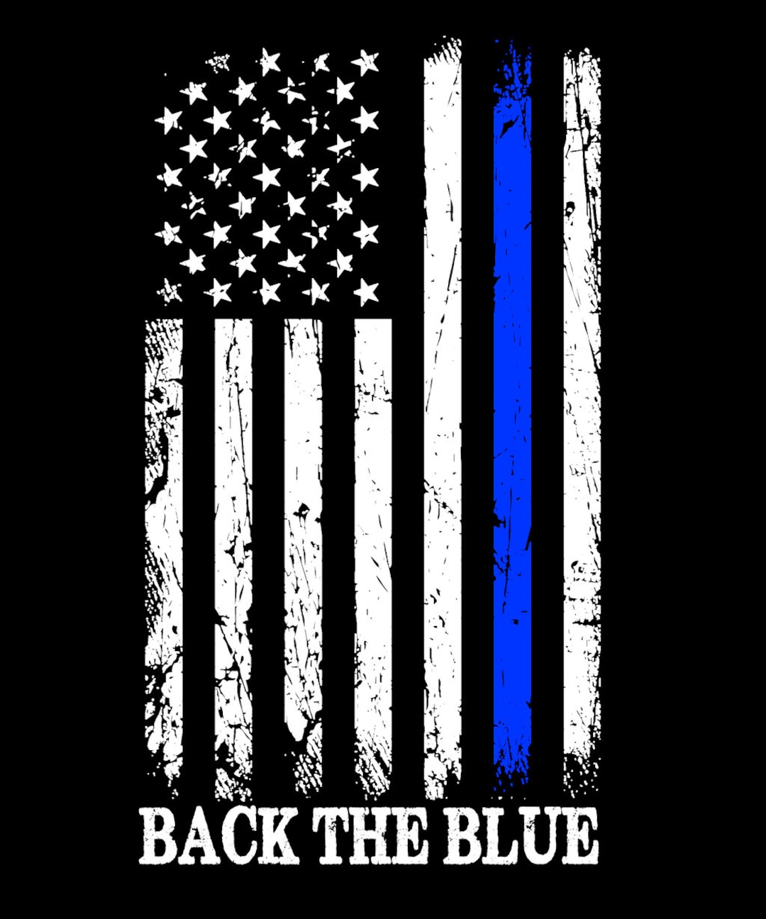 Back the Blue Digital Png File, Instant Download, Blue Line American ...