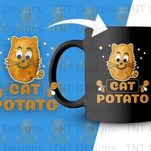 Cat Potato Digital Png File, Instant Download, Cute Fat Potato Cat T ...