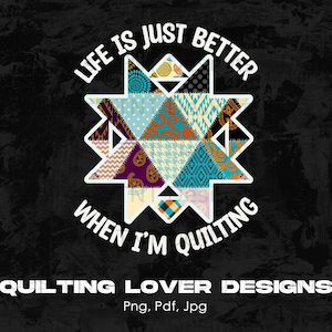 Cute Quilting Lover Digital Png File Instant Download, Crafter Shirt ...