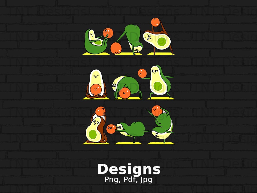 Funny Avocado Digital Png File, Instant Download, Avocado Workout T ...