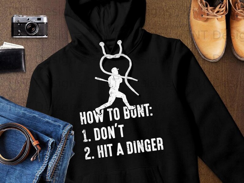 Funny Baseball How to Bunt Digital Png File, Instant Download, Baseball ...