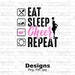 Eat Sleep Cheer Repeat Digital Png File, Instant Download, Cheerleading ...