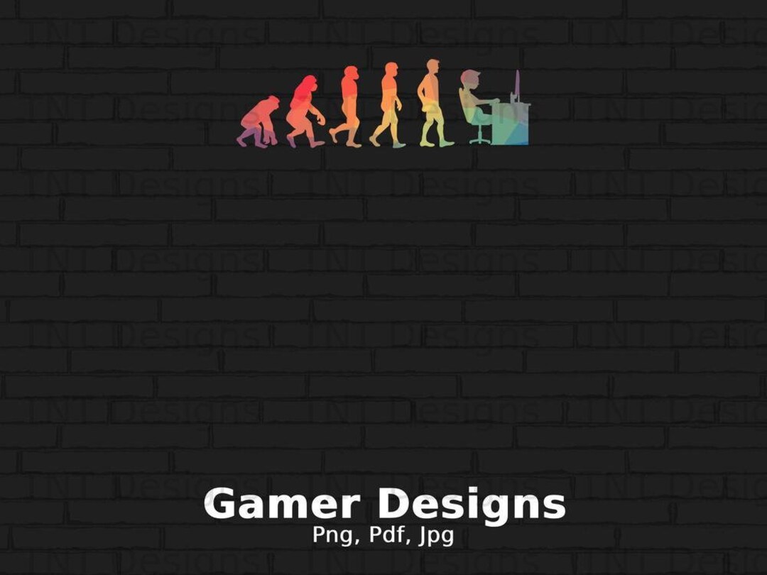 Evolution of Gamer Digital Png File Download, Evolution Gamer T-shirt ...