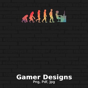 Evolution of Gamer Digital Png File Download, Evolution Gamer T-shirt ...