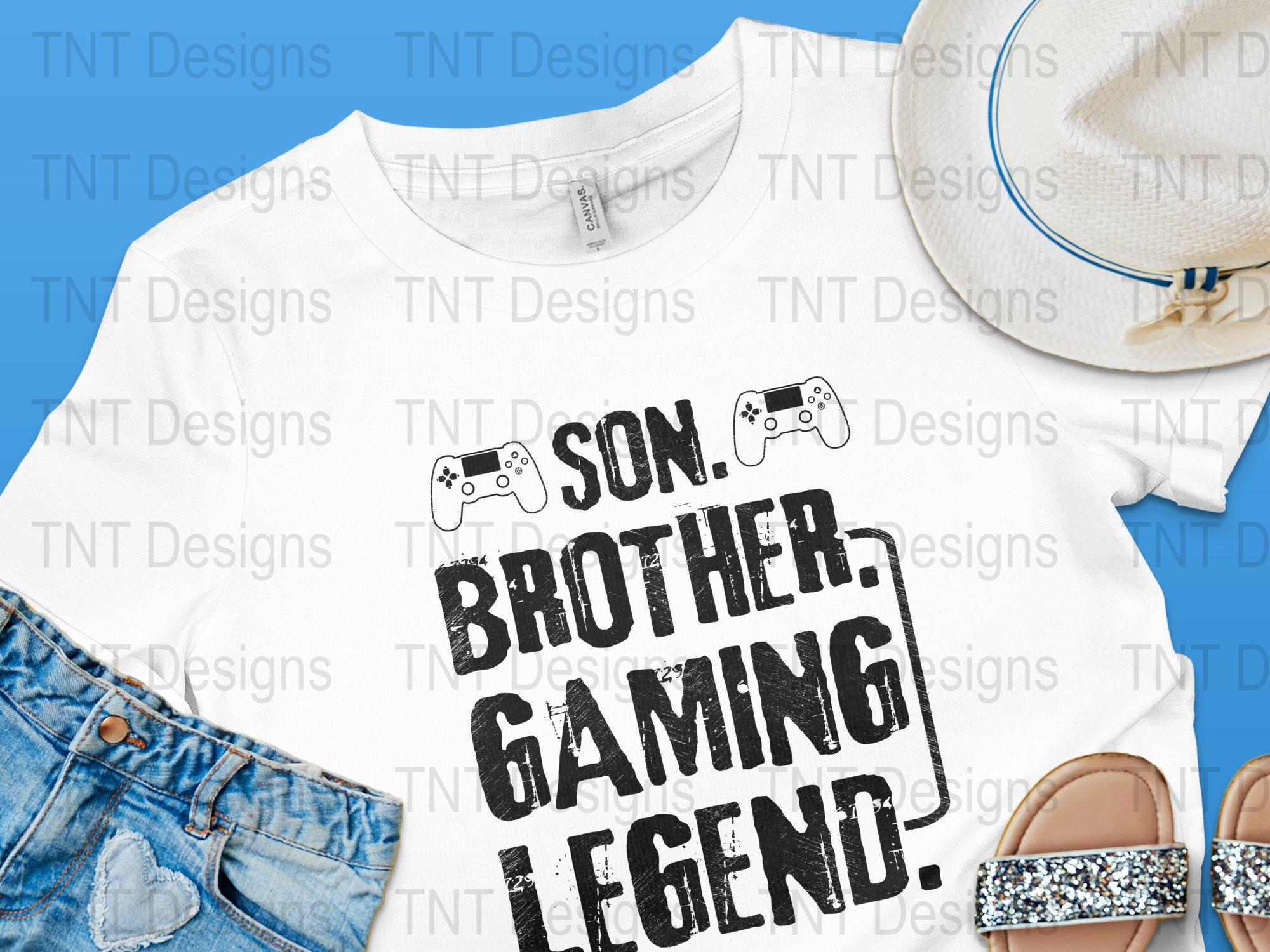 Son Brother Gaming Legend Digital Png File, Funny Gamer Tshirt Design ...