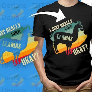 I Just Really Like Llamas OK Digital Png File, Instant Download, Funny ...