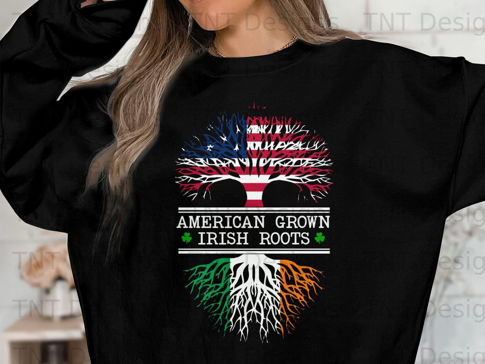 American Grown Irish Roots US Flag Png Digital File Instant Download ...