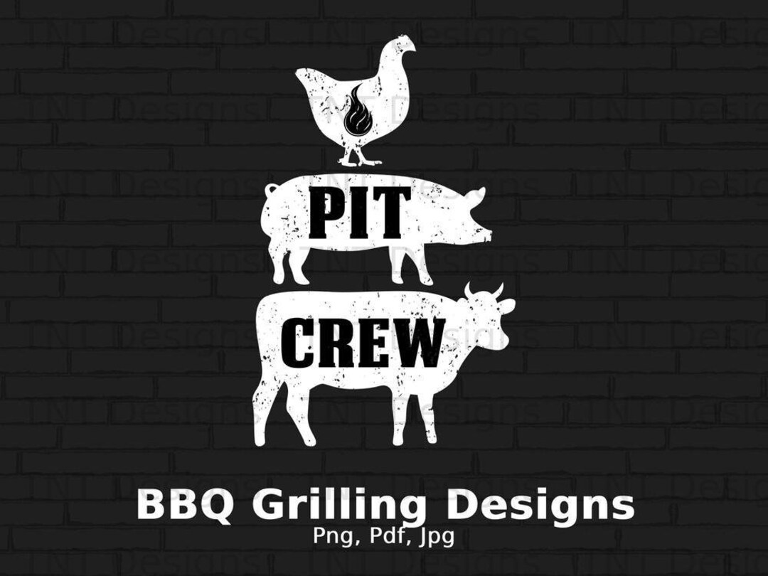 Pit Crew Digital Png File, Instant Download, Funny Grilling Chicken Pig ...