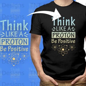 Think Like A Proton Be Positive Digital Png File, Instant Download ...