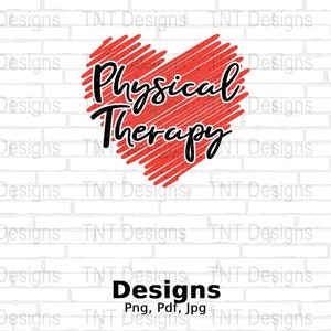 Physical Therapy Heart Digital Png File, Instant Download, Physical ...