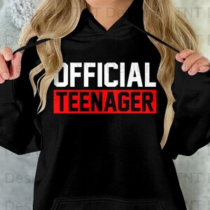 Official Teenager Png Digital File, Instant Download, Funny 13th ...