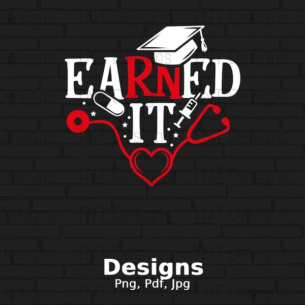 Earned It Rn Svg - Etsy