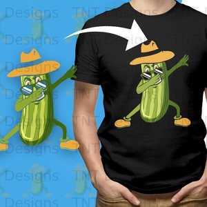 Cool Dabbing Pickle With Hat and Sunglasses Png Digital File, Instant ...