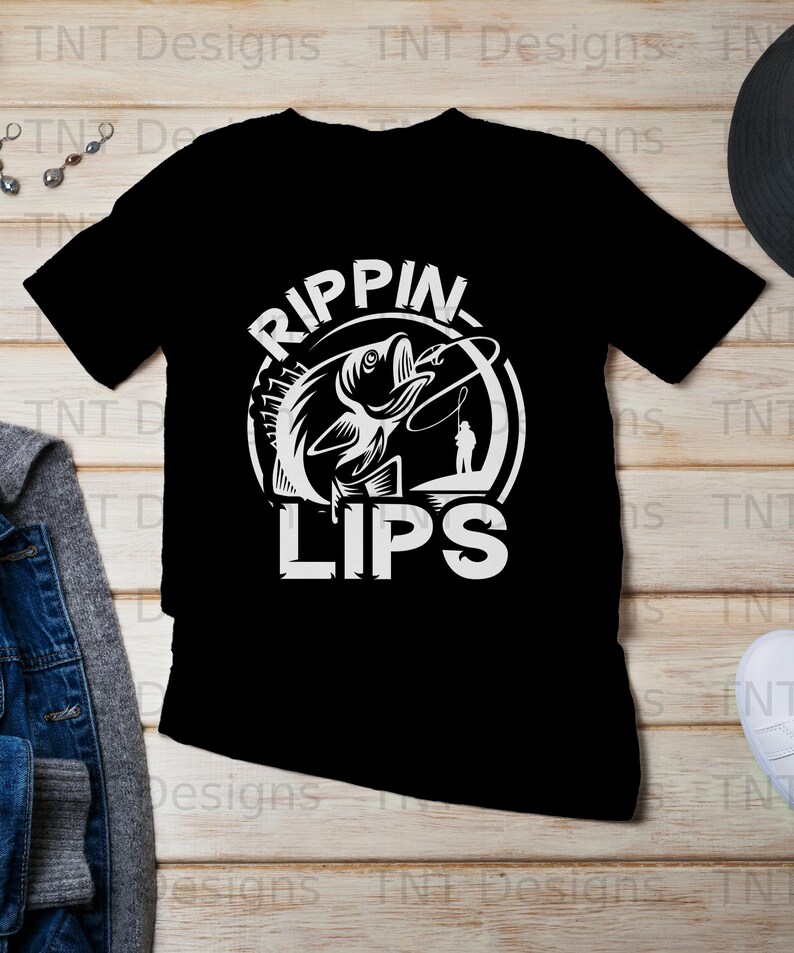 Rippin Lips Funny Fisherman Digital Png Design File Instant - Etsy