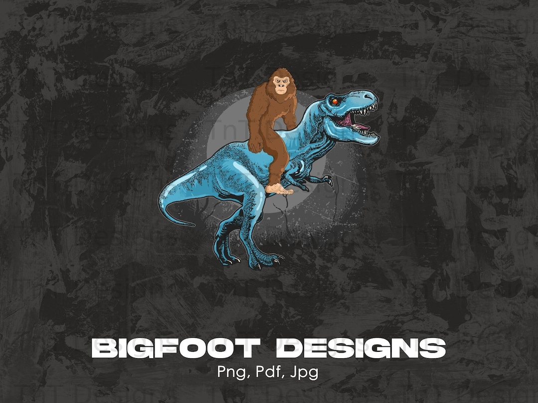 Bigfoot Dinosaur Digital Png File Instant Download, Bigfoot Clipart ...