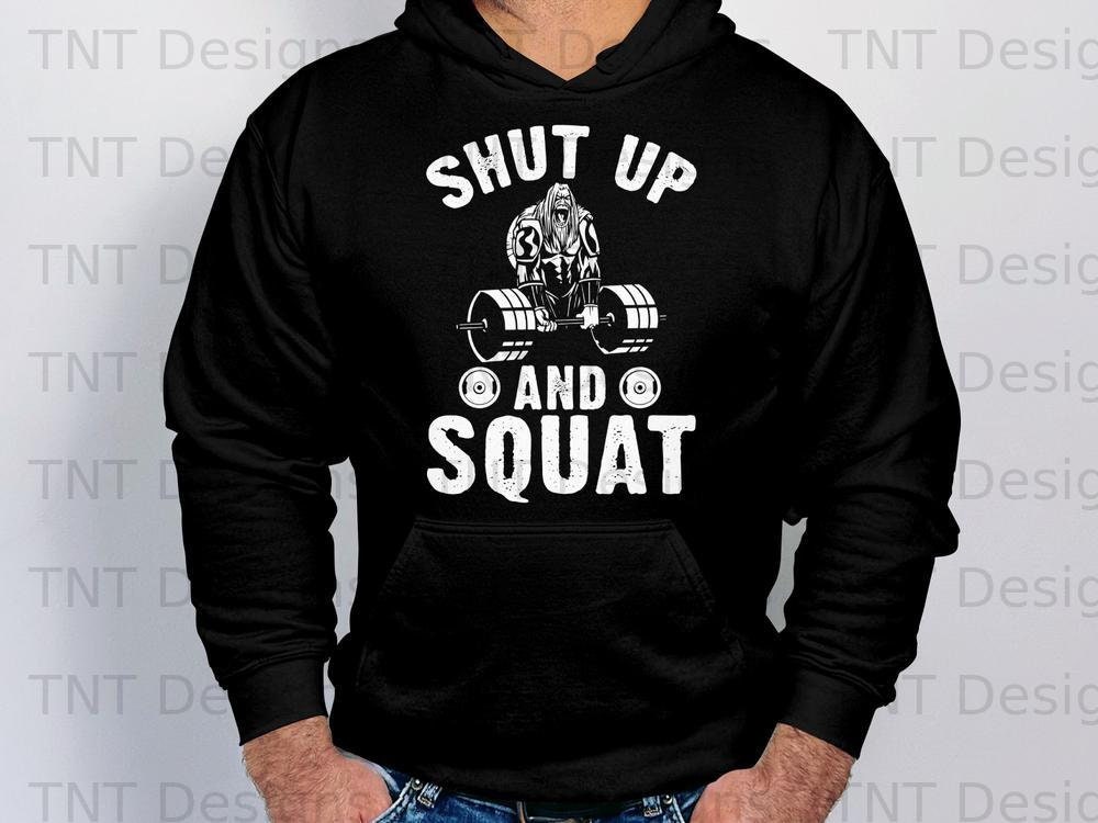 Funny Bigfoot Workout Saying Digital Png File Instant Download, Shut up ...