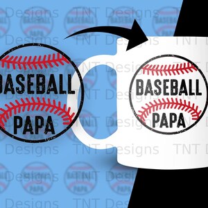 Baseball Papa Digital Png File, Instant Download, Baseball T-shirt ...