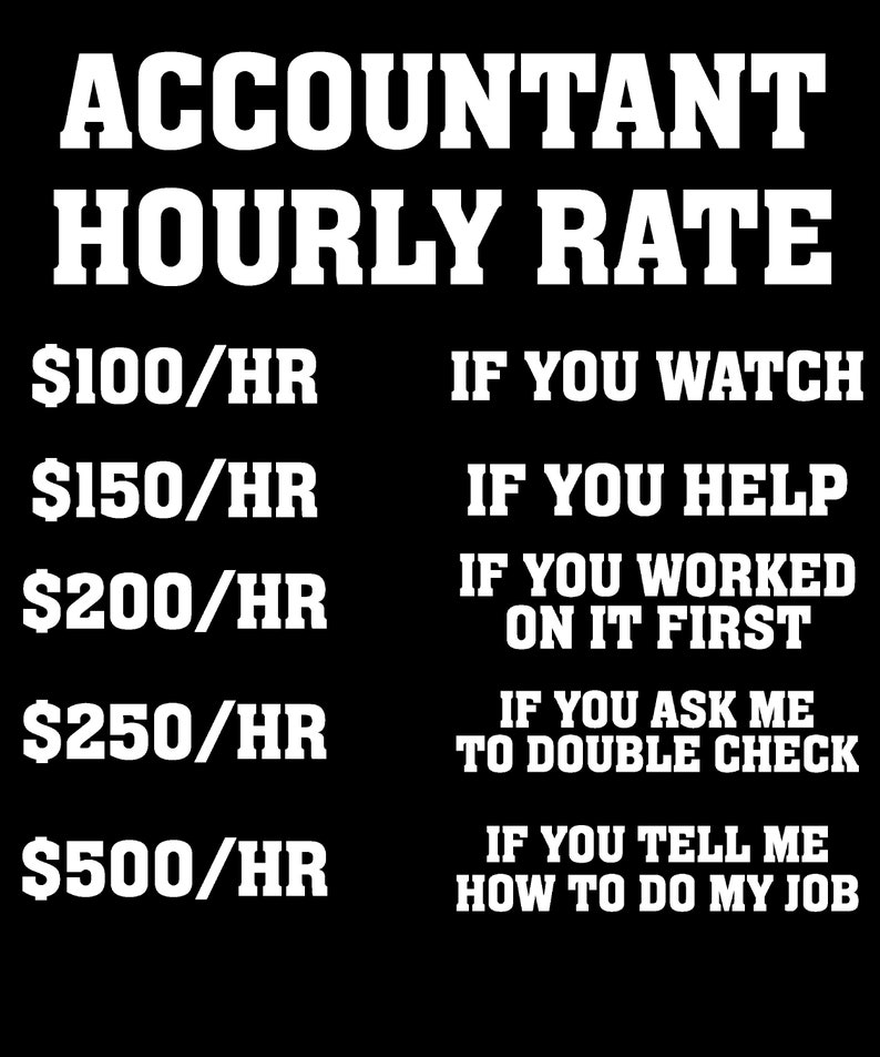 Accountant Hourly Rate Digital File Download Png Pdf Jpg - Etsy