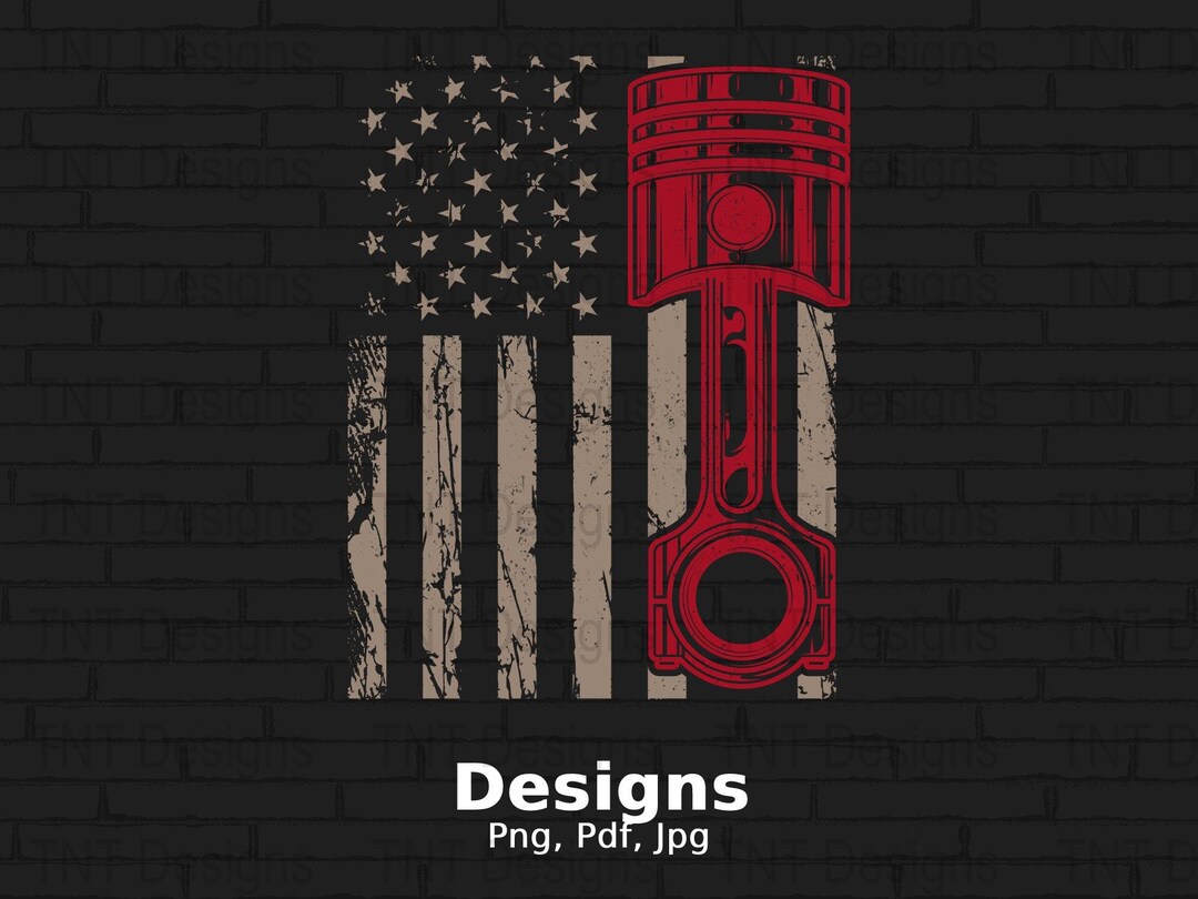 USA Flag Piston Digital Png File, Instant Download, American Flag ...