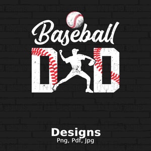 Baseball Dad Digital Png File, Instant Download, Dad Baseball T-shirt ...