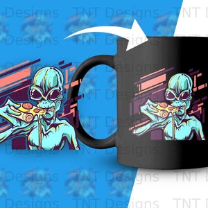 Alien Eating Pizza Digital Png File, Instant Download, Funny ...