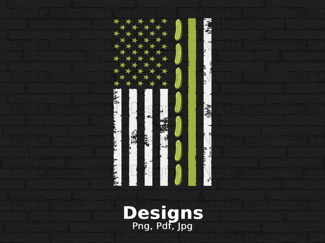 Pickle US Flag Digital Png File, Instant Download, Patriotic Pickle T ...