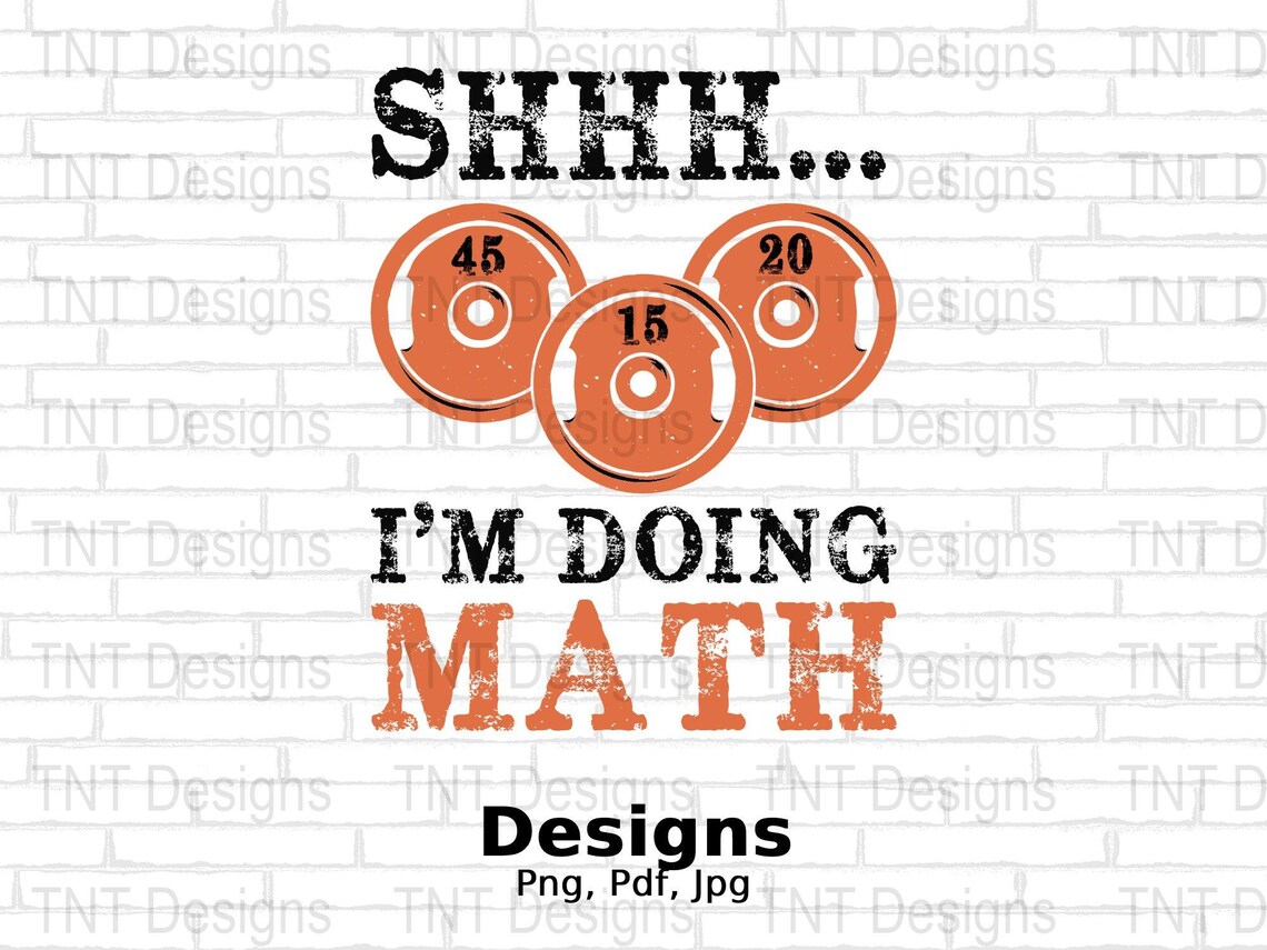 Shhh .. Ich mache Mathe digitale Png-Datei Sofortiger Download, Workout ...