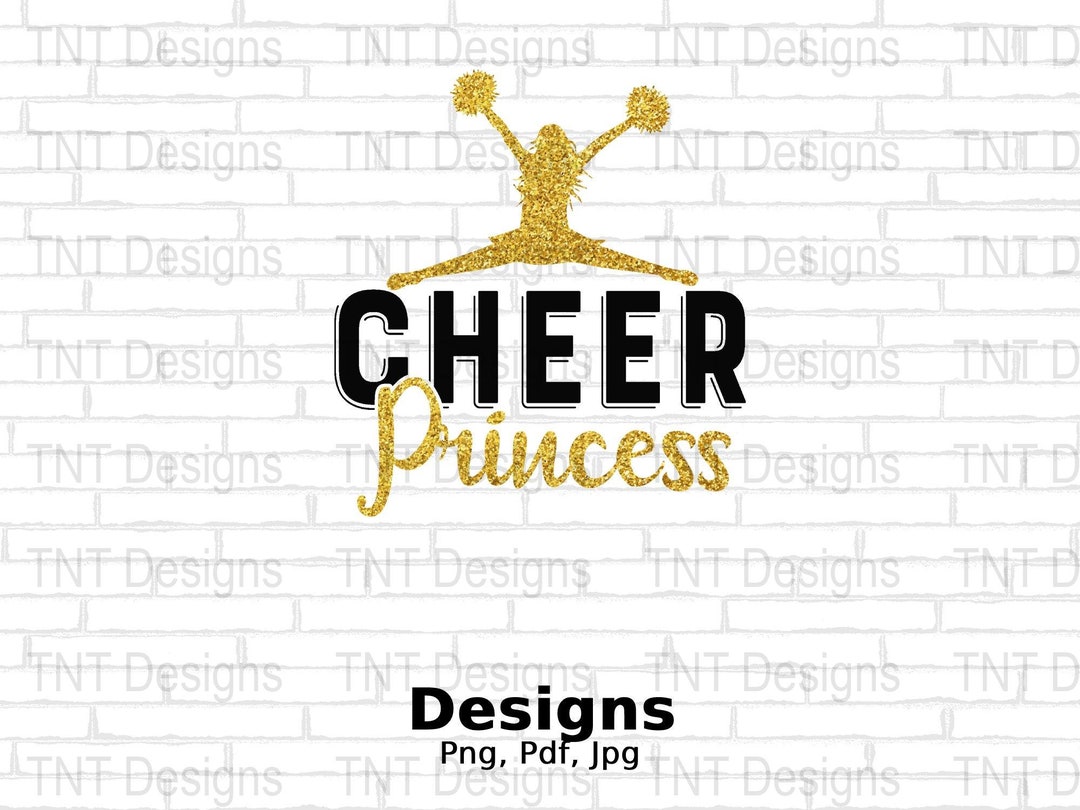 Cheer Princess Digital Png File, Instant Download, Cheerleading T-shirt ...