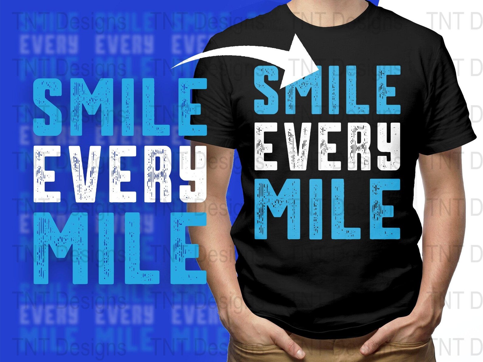 Smile Every Mile Digital Png File Instant Download, Funny Running T ...
